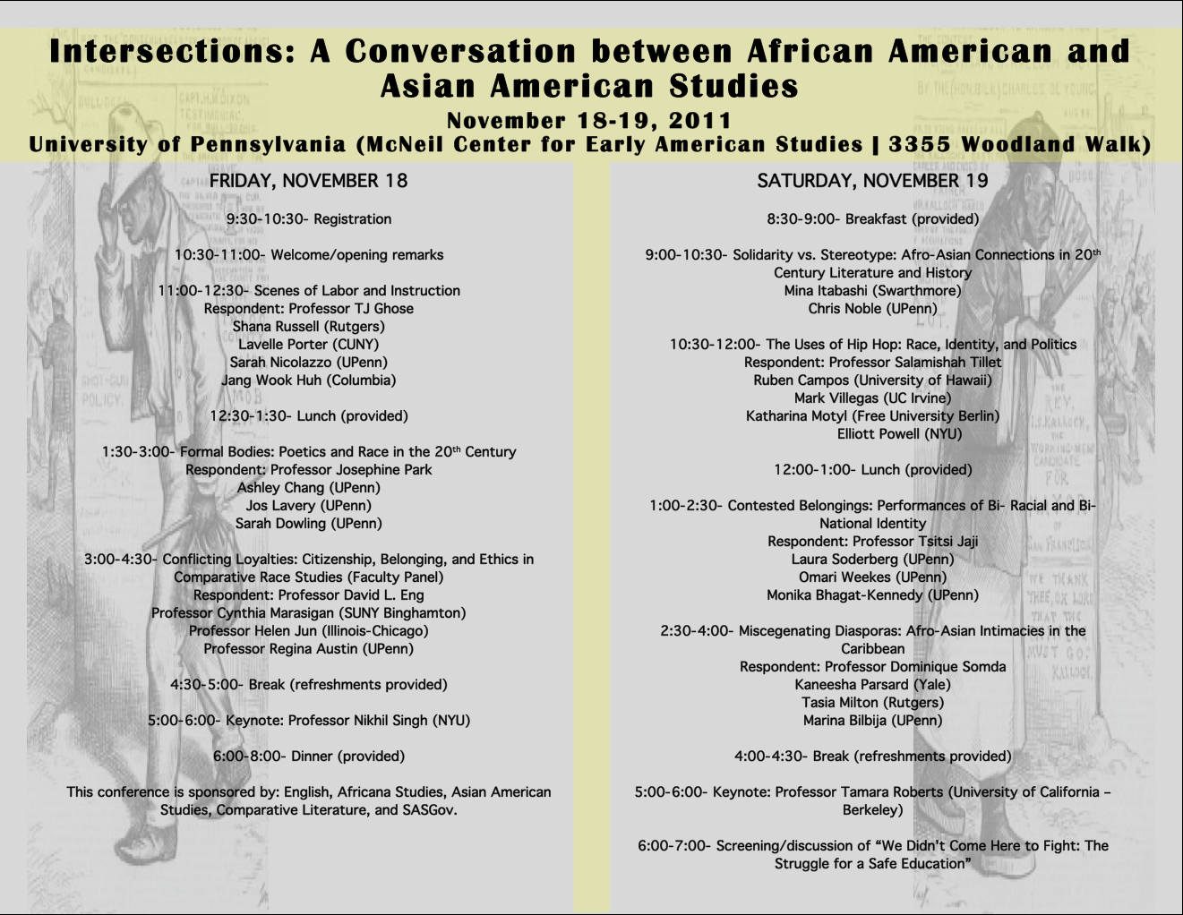 Intersections Conference Schedule | Department of English